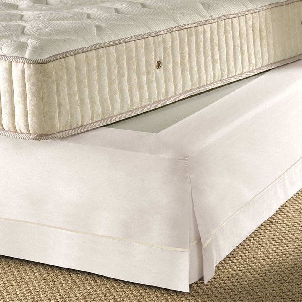 Saia para Cama Box Com Elástico Solteiro King Branco | Karsten