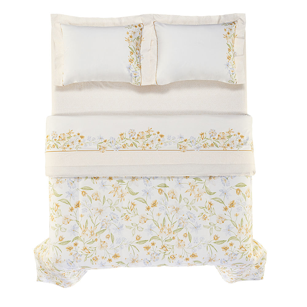 Edredom Queen 200 Fios Castela Estampado | Karsten