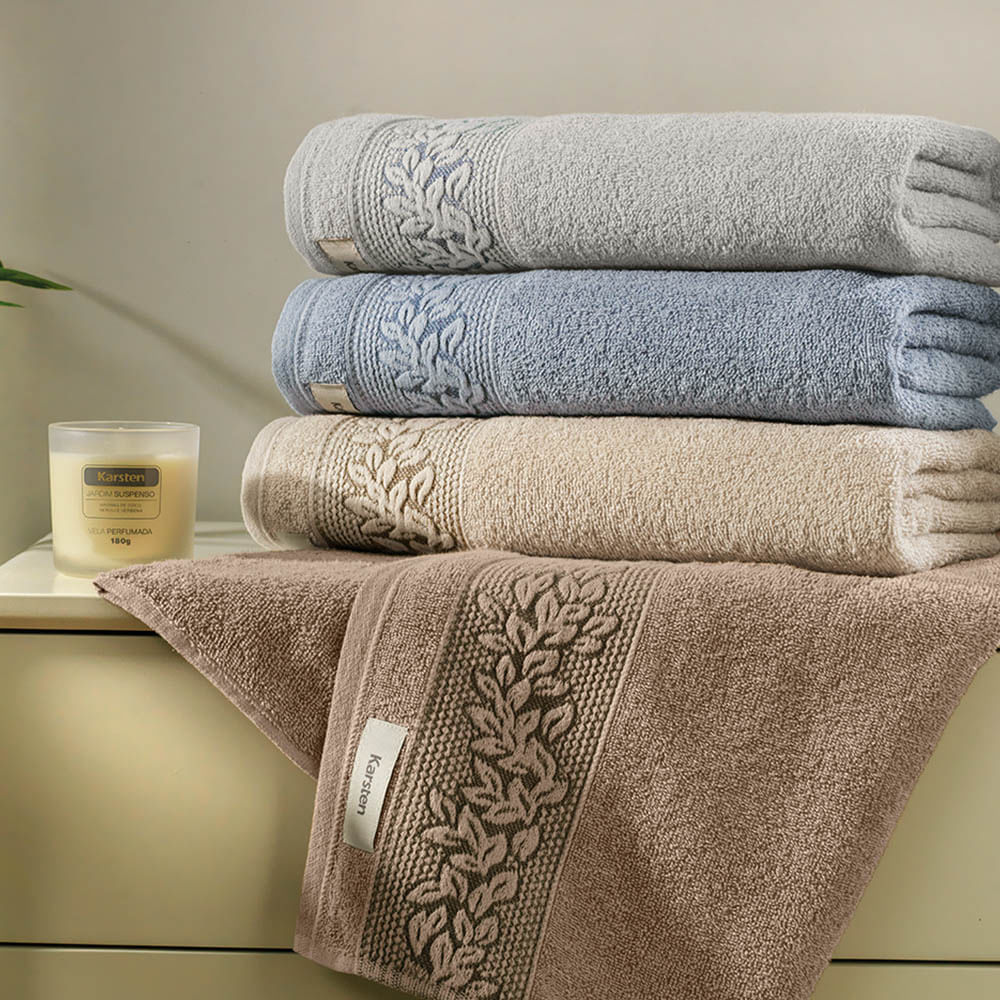 Toalha de Banho Fio Cardado Provence Taupe | Karsten