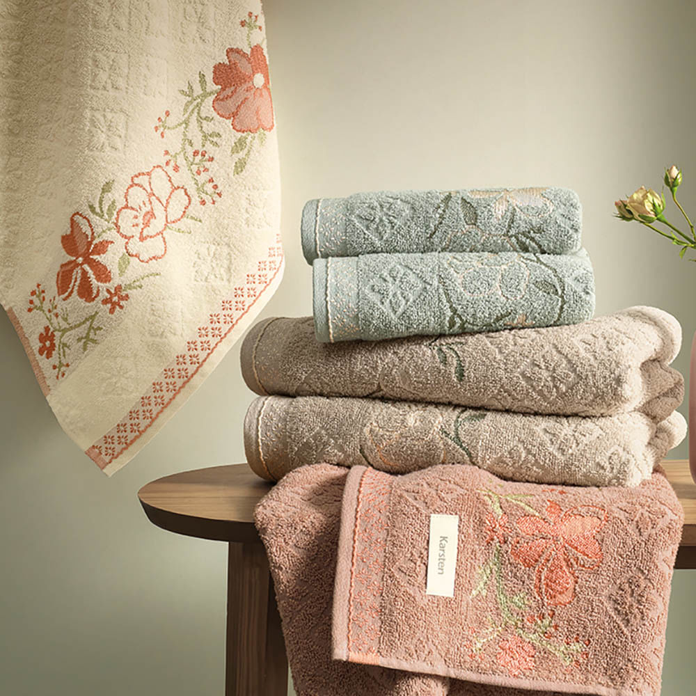 Toalha de Banho Fio Cardado Yuna Matcha | Karsten