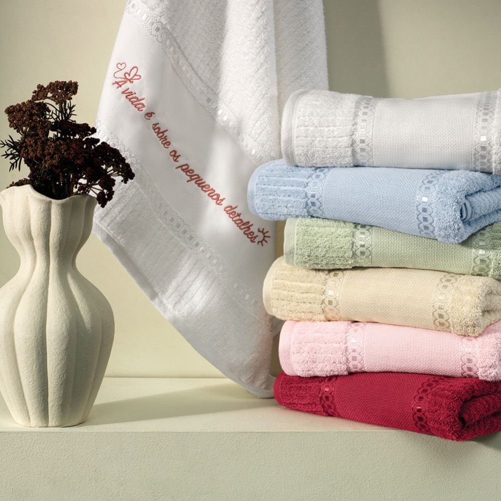 Toalha de Banho para Bordar Passa Fitas I Baby Blue | Karsten