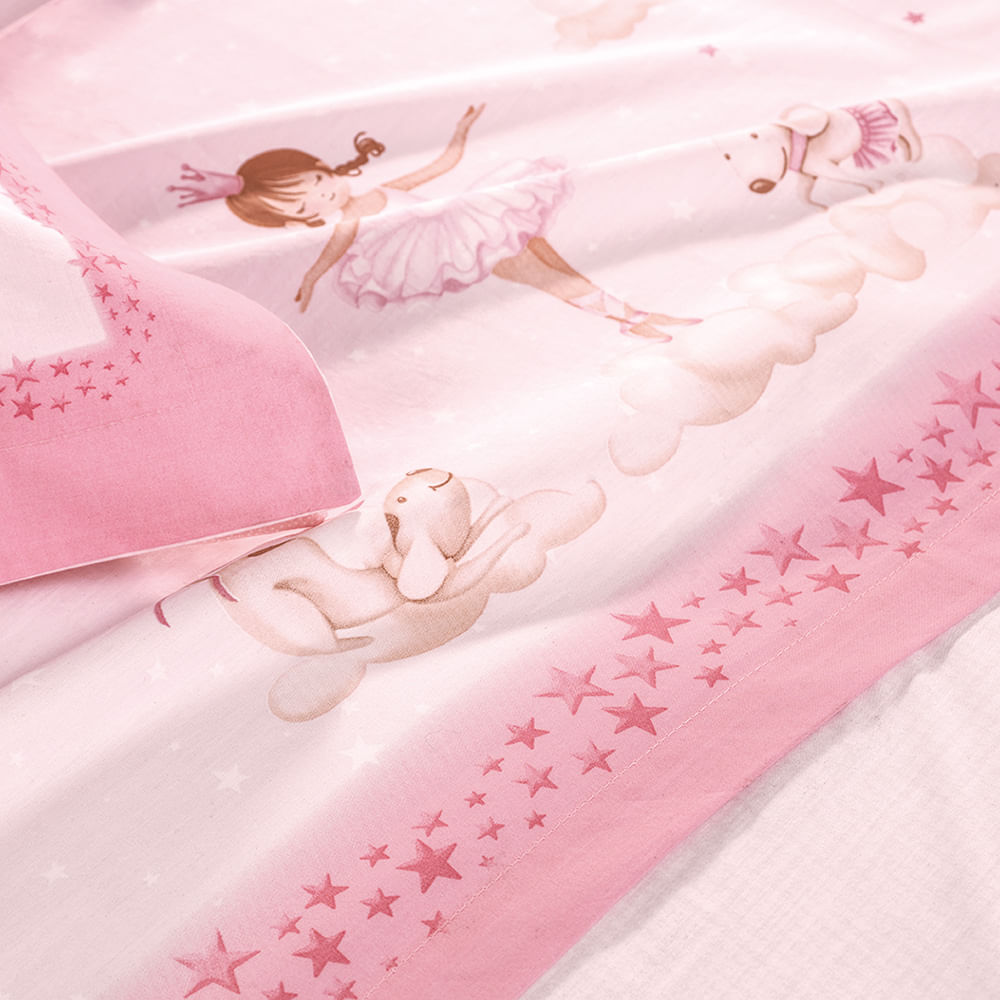 Jogo de Colcha Casal 200 Fios Ballet Estampado | Karsten