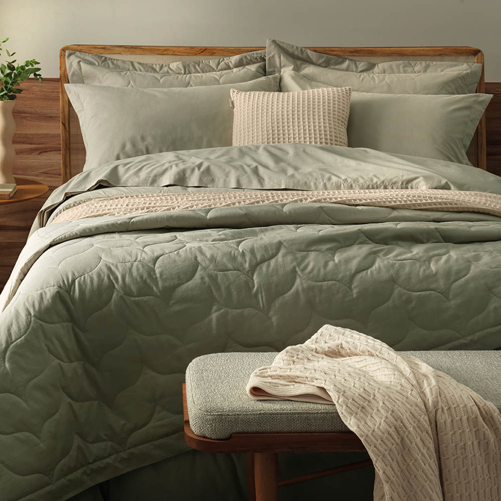 Lençol de Elástico King 100% Algodão Tom Grão | Karsten