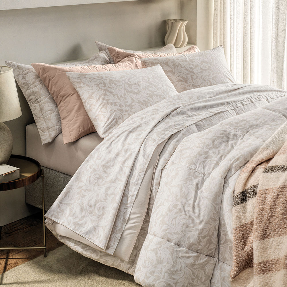 Edredom King 160 Fios 100% Algodão Susan Estampado | Karsten