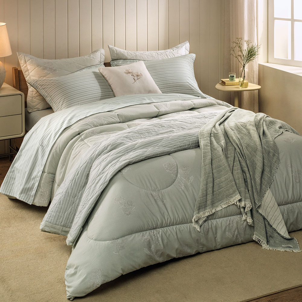 Jogo de Cama Queen 200 Fios 100% Algodão Dália | Karsten